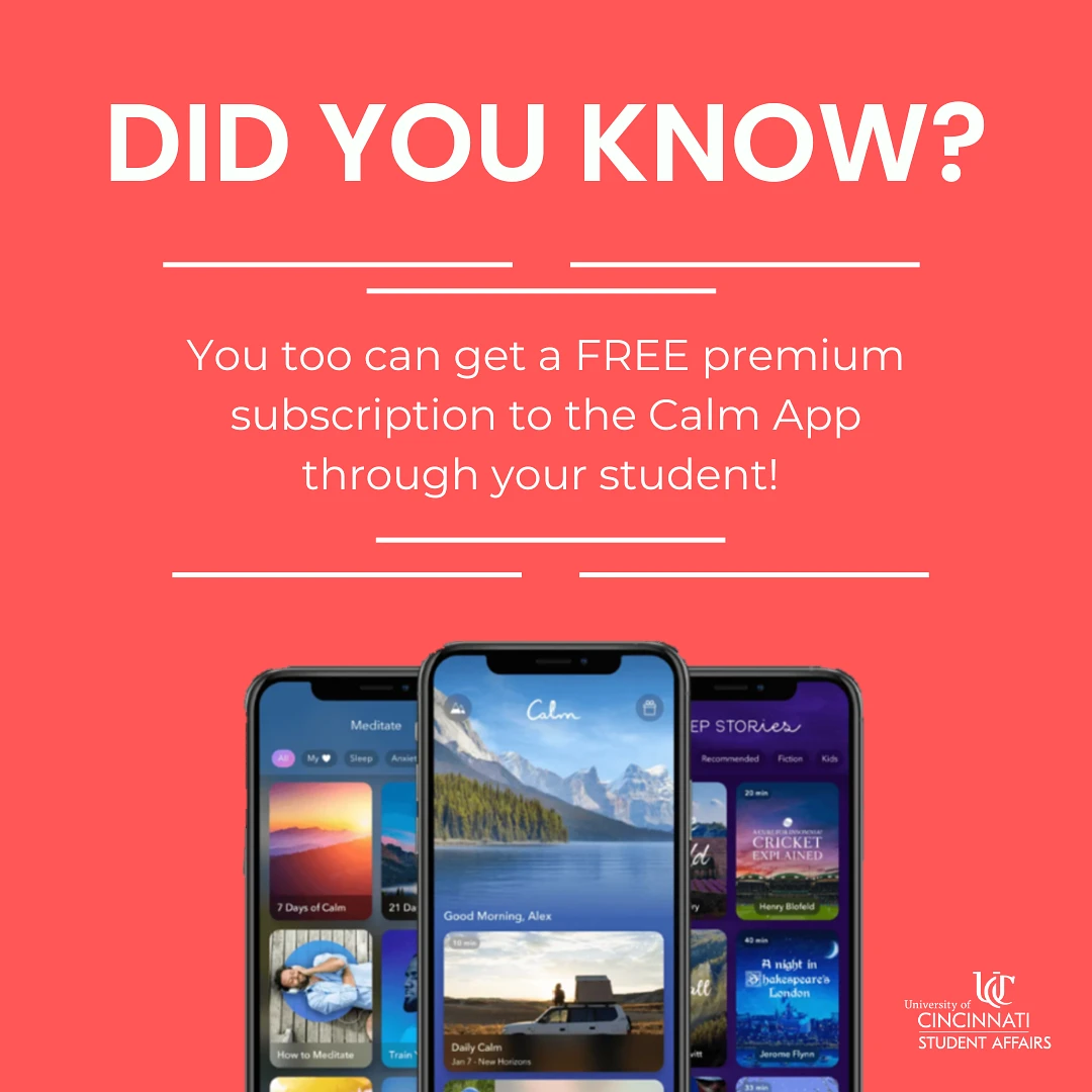 UC family members can get Calm Premium Free! | The UC Family Portal